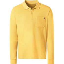 Catamaran Damen Langarm-Poloshirt, Gelb, Gr. 56/58, Herrenmode, Material: Baumwolle