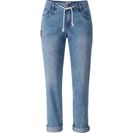 WITT Damen 5-Pocket-Jeans in kn&ouml;chellanger Schnittform, blue-bleached, Gr&ouml;&szlig;e 25