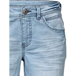 Heine Damen Bauchweg-Hose, Blau, Gr. 40, Capri-Hose, Material: Baumwolle