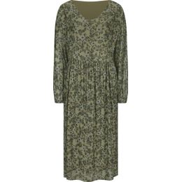 WITT Damen Blumenkleid in floral bedruckter Mesh-Qualit&auml;t, schilf-bedruckt, Gr&ouml;&szlig;e 38