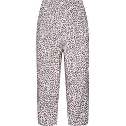 WITT Damen Capri-Schlafanzug mit Akzenten im Leo-Dessin, ros&eacute;-grau-bedruckt, Gr&ouml;&szlig;e 56/58