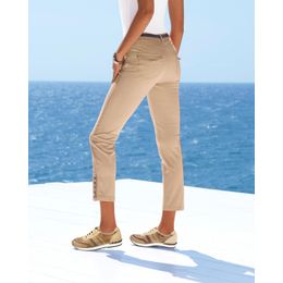 Heine Witt Damen 7/8-Hose vertiefte Leibh&ouml;he, sand, Gr&ouml;&szlig;e 40