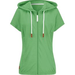 WITT Damen Sweatjacke mit Nahttaschen, apfel, Gr&ouml;&szlig;e 38