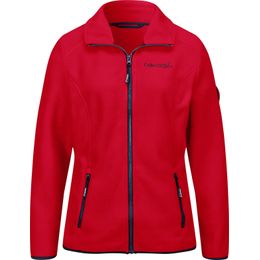 WITT Damen Fleecejacke mit Stickerei, rot, Gr&ouml;&szlig;e 52