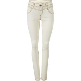 Heine Witt Damen Skinny Jeans mit vertiefter Leibh&ouml;he, ecru, Gr&ouml;&szlig;e 19