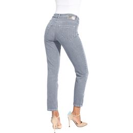 Ascari Damen Stretch-Jeans, Grau, Gr. 195, Straight, Material: Baumwolle