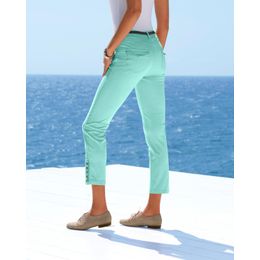 Heine Witt Damen 7/8-Hose vertiefte Leibh&ouml;he, t&uuml;rkis, Gr&ouml;&szlig;e 48