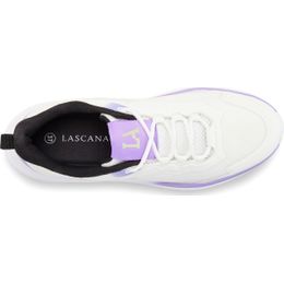 active by Lascana LASCANA ACTIVE Damen Sneaker, wei&szlig; / schwarz / flieder, Gr&ouml;&szlig;e 42