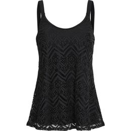 feel good Damen Tankini-Oberteil mit Spitze, schwarz, Gr&ouml;&szlig;e 38B