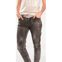 Heine Witt Damen Boyfriend-Hose Oil-Dyed-Optik, dunkelmauve, Gr&ouml;&szlig;e 40