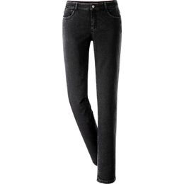 Ascari Damen Stretch-Jeans in R&ouml;hren-Form, schwarz, Gr&ouml;&szlig;e 18