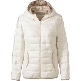 WITT Damen Steppjacke mit Kontrast-Paspeln, champagner-beige, Gr&ouml;&szlig;e 40