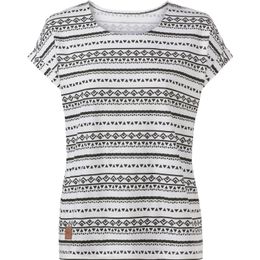 Heine Damen Print-Shirt, Natur, Gr. 42, T-Shirts, 100% Baumwolle