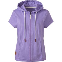 WITT Damen Sweatjacke mit Nahttaschen, lavendel, Gr&ouml;&szlig;e 40