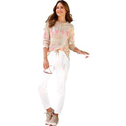 WITT Damen Sweathose mit gerippten B&uuml;ndchen, wei&szlig;-beige, Gr&ouml;&szlig;e 27
