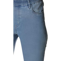 WITT Damen High-waist-Jeans mit hohem Rundum-Dehnbund, blue-bleached, Gr&ouml;&szlig;e 22