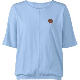 Heine Damen Kurzarmshirt, Blau, Gr. 46, T-Shirts, Material: Baumwolle