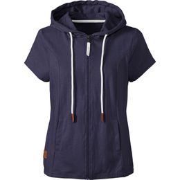 WITT Damen Sweatjacke mit Nahttaschen, marine, Gr&ouml;&szlig;e 40