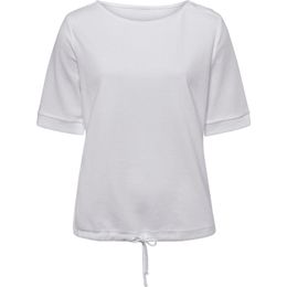 Heine Damen Kurzarmshirt, Natur, Gr. 44, T-Shirts, Material: Baumwolle