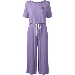 WITT Damen Jumpsuit mit weitem Bein, lavendel, Gr&ouml;&szlig;e 48