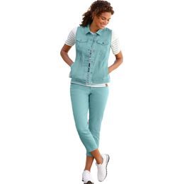 WITT Damen 7/8-Jeans mit Kontrastn&auml;hten, salbei, Gr&ouml;&szlig;e 52