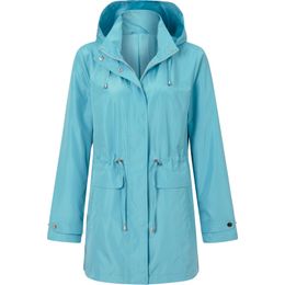 WITT Damen Jacke mit regulierbarer Kapuze und Taille, aquamarin, Gr&ouml;&szlig;e 46