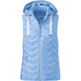 WITT Damen Steppweste im Zickzack-Muster, eisblau, Gr&ouml;&szlig;e 46