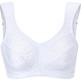 WITT Damen Entlastungs-BH ohne B&uuml;gel mit Jacquard-Spitze, wei&szlig;, Gr&ouml;&szlig;e 85B