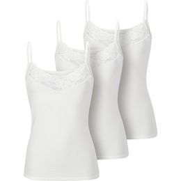 w&auml;schepur w&auml;schepur Damen Tr&auml;gerhemd mit Spitze, wei&szlig;, Gr&ouml;&szlig;e 44