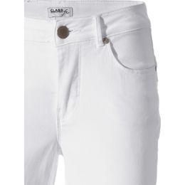 Heine Damen Bootcut-Jeans, Wei&szlig;, Gr. 24, Bootcut, Material: Baumwolle