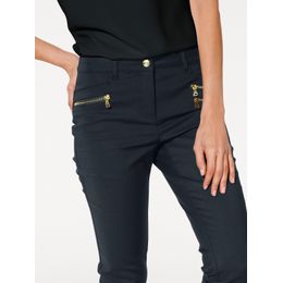 Heine Damen Hose, Blau, Gr. 40, R&ouml;hrenhosen, Material: Baumwolle