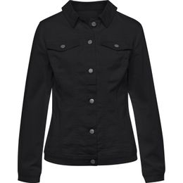 Heine Witt Damen Jacke mit Hemdkragen, schwarz, Gr&ouml;&szlig;e 42