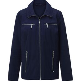WITT Damen &Uuml;bergangsjacke mit Biesenverzierung, marine, Gr&ouml;&szlig;e 42