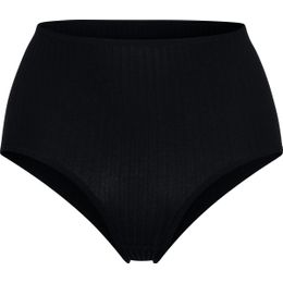 w&auml;schepur w&auml;schepur Damen Taillenslip mit Ripp-Struktur, schwarz, Gr&ouml;&szlig;e 36/38
