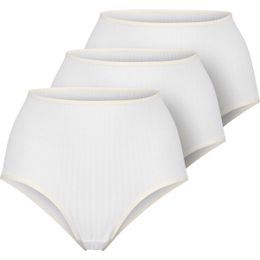 w&auml;schepur w&auml;schepur Damen Taillenslip mit Ripp-Struktur, wei&szlig;, Gr&ouml;&szlig;e 40/42