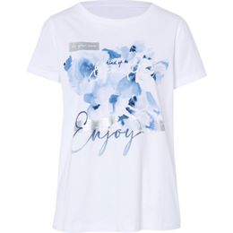 Heine Witt Damen T-Shirt aus reiner Baumwolle, wei&szlig;, Gr&ouml;&szlig;e 38
