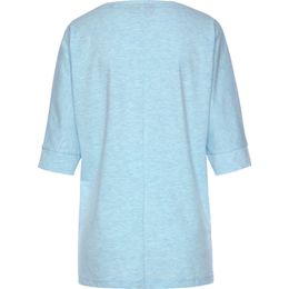 ELBSAND Damen 3/4-Arm-Shirt, Blau, Gr. S (36), T-Shirts, Material: Baumwolle