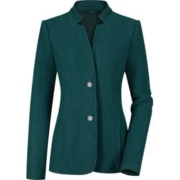 WITT Damen Kurzblazer in Boucl&eacute;-Qualit&auml;t, petrol, Gr&ouml;&szlig;e 44