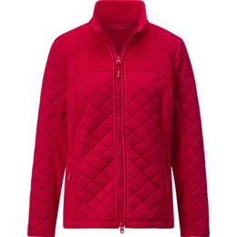 WITT Damen Fleecejacke mit Rei&szlig;verschluss-Taschen, rot, Gr&ouml;&szlig;e 42