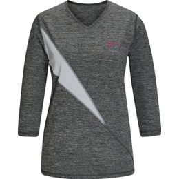 Catamaran Sports Damen Funktionsshirt schnelltrocknend, grau-meliert-wei&szlig;, Gr&ouml;&szlig;e 44/46
