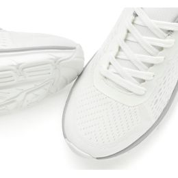 John Devin Damen Sneaker, Wei&szlig;, Gr. 43, Sneakers & Schn&uuml;rer, Material: Leder