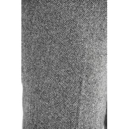 COME ON Damen B&uuml;gelfaltenhose mit Taillenabn&auml;hern, schwarz-wei&szlig; Fischgrat, Gr&ouml;&szlig;e 19