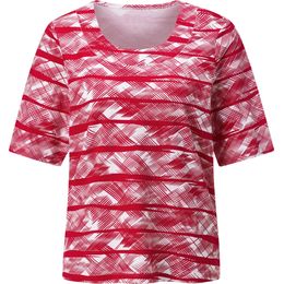 Heine Damen Kurzarmshirt, Rot, Gr. 52, T-Shirts, 100% Baumwolle