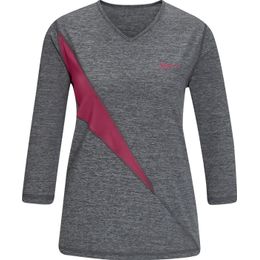 Catamaran Sports Damen Funktionsshirt schnelltrocknend, grau-meliert-pink, Gr&ouml;&szlig;e 48/50