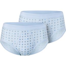 Schiesser Herren H&uuml;ftslip, hellblau-bedruckt, Gr&ouml;&szlig;e 8