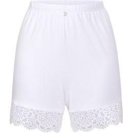 w&auml;schepur w&auml;schepur Damen Panty mit Spitzenelementen, wei&szlig;, Gr&ouml;&szlig;e 44/46