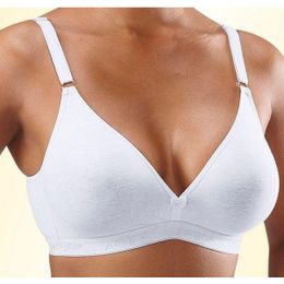 petite fleur by Lascana Damen Bralette-BH, 2xwei&szlig;+1xschwarz, Gr&ouml;&szlig;e 90AA