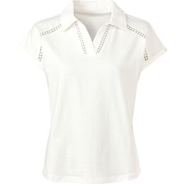Heine Damen V-Shirt, Natur, Gr. 40, T-Shirts, 100% Baumwolle