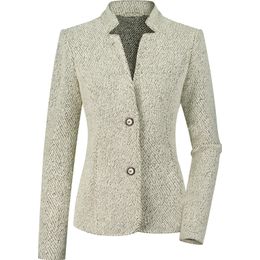 WITT Damen Kurzblazer in Boucl&eacute;-Qualit&auml;t, schwarz-wei&szlig;, Gr&ouml;&szlig;e 48