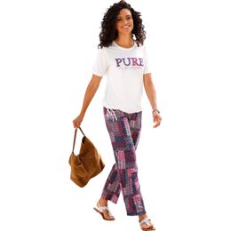 WITT Damen Schlupfhose mit Patch-Druck, erika-jeansblau-bedruckt, Gr&ouml;&szlig;e 38